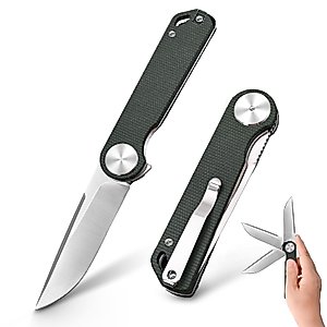 Pocket Knife with D2 Steel Blade, Folding Pocket Knife with Liner Lock, Pocket clip, EDC Knife for Survival, Outdoor and Camping, Gifts for Men