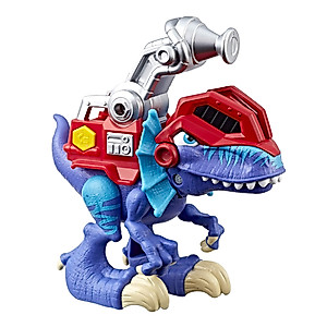 Chomp Squad Playskool Dino Bundle, Dinosaur Toy 3-Pack with Backsplash, Tow Zone and Drill Bite Dinosaur Figures for Kids 3 Years and Up