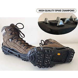 Limm Crampons Ice Traction Cleats Large - Lightweight Snow Cleats for Walking on Snow & Ice - Anti Slip Shoe Grips Quickly & Easily Over Footwear - Portable Ice Grippers for Shoes & Boots
