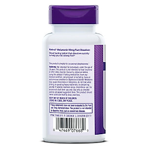 Natrol Fast Dissolve Melatonin 10 mg, Dietary Supplement for Restful Sleep, Fast-Dissolve Tablets for Adults, 60 Citrus-Flavored Melatonin Tablets, 60 Day Supply