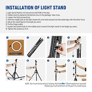 NEEWER Ring Light Kit with Stand Kit, 18in/48cm 53W CRI 95+ LED Dimmable, with Bendable Sotftube, Filters, Shutter, Phone Holder, Bag, for Makeup, Live Streaming, YouTube/TikTok (US Plug)