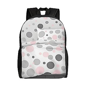 RLDOBOFE Modern Polka Dot Pattern Backpack For Women Men Travel Laptop Backpack Rucksack Casual Daypack Lightweight Travel Bag