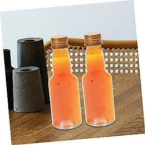 25pcs Transparent Juice Bottle Mini Syrup Bottles Juice Containers for Fridge Clear Wine Shot Bottles Small Bottles for Liquids Bottles for Juice Small Drink Bottles Clear Bottle