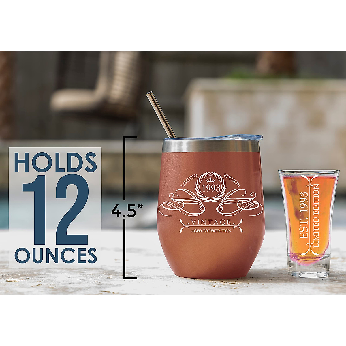 30th Birthday Gifts For Her - 1993 30th Birthday Decorations For Women Her - 30 Year Old Gifts, 30 Birthday Idea Presents For Women, Her, Wife, Daughter, Girlfriend, Friends, Sisters - 12 Oz Tumbler