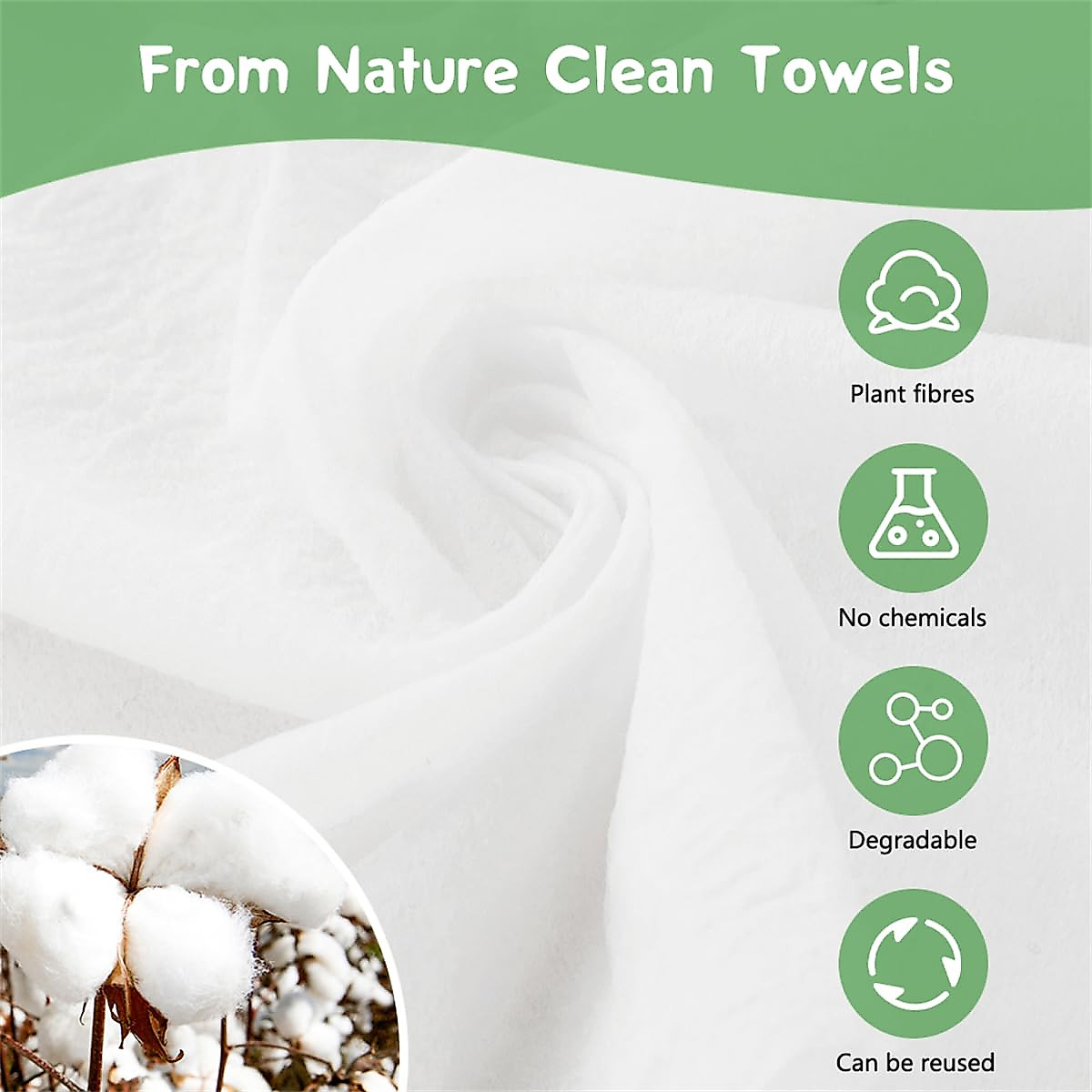 Fancyou Compressed Disposable Face Towel Kit, Thicken Facial Cleansing Cloths Towelettes,Compact Portable Wash Cotton Wipes Tablets Coin Tissues for Beauty Salon Personal Care Travel(100 PCS White)