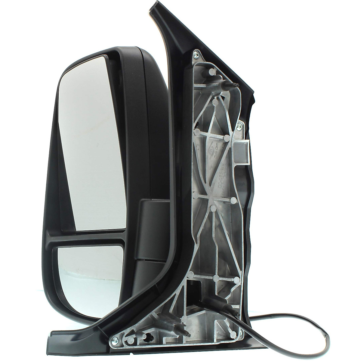 Kool-Vue FD335EL Power Mirror compatible with Ford Transit Van 15-17 Left Side Manual Folding Non-Heated Medium/High Roof Textured Black