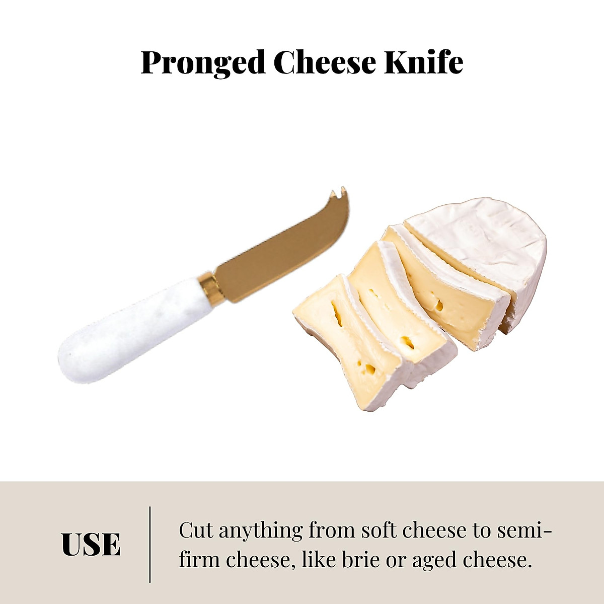 The Bamboo Abode Marble Cheese Knife Set | Cheese Knives, Cheese Knife Set for Charcuterie Board, Cheese Board Accessories, Cheese Tools, Charcuterie Knife Set, Housewarming Gift New Home