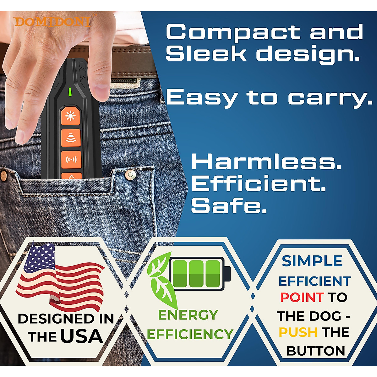 2024 Dog Bark Deterrent Device - Anti-Bark Devices for Dogs, No More Barks Dog Training Tool (Black)