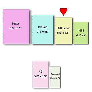 Habit Tracker Inserts for 8 Disc Junior Size Discbound Planners, Habit Log, Resolution Tracker, Monthly Habit Planner for Medium Size Planners(PLANNER SOLD SEPARATELY) (8 Disc Junior (5.5" x 8.5"))