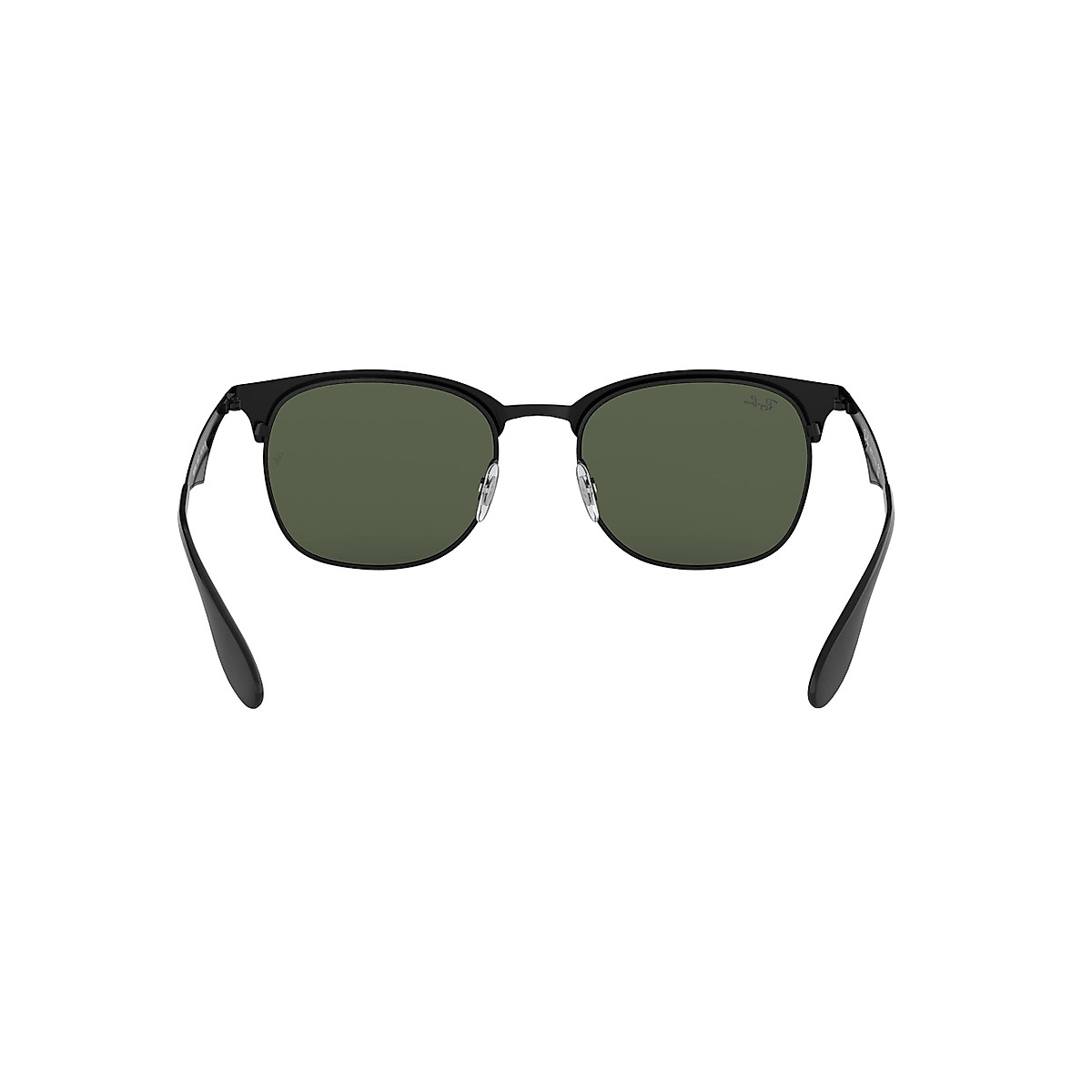 Ray-Ban RB3538 Square Sunglasses, Matte Black On Black/Dark Green, 53 mm
