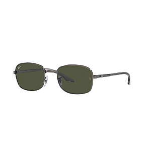 Ray-Ban RB3690 Square Sunglasses, Gunmetal/Green, 51 mm