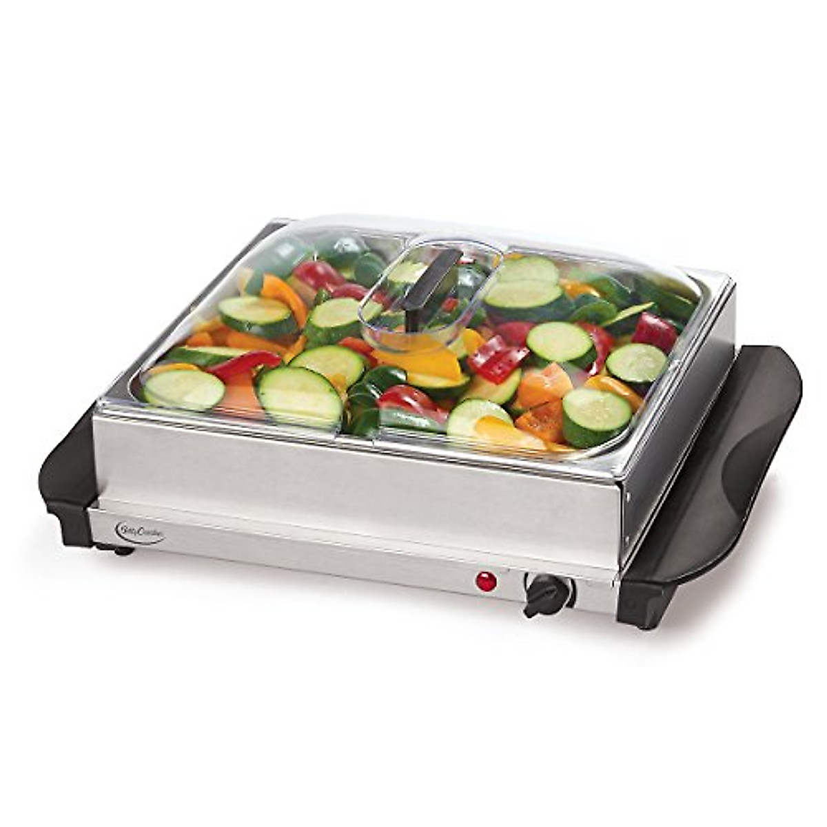 BETTY CROCKER RA39978 Stainless Steel Buffet Server with Warming Tray, Multicolor