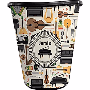 RNK Shops Musical Instruments Waste Basket - Double Sided (Black) (Personalized)