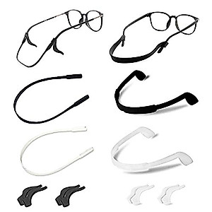 WOW DING Glasses Strap Set, 8 Pack, Eyeglasses Straps, Silicone Glasses Ear Grip, Glasses Holder Strap, Glasses Strap for Men, Sunglasses Strap for Women