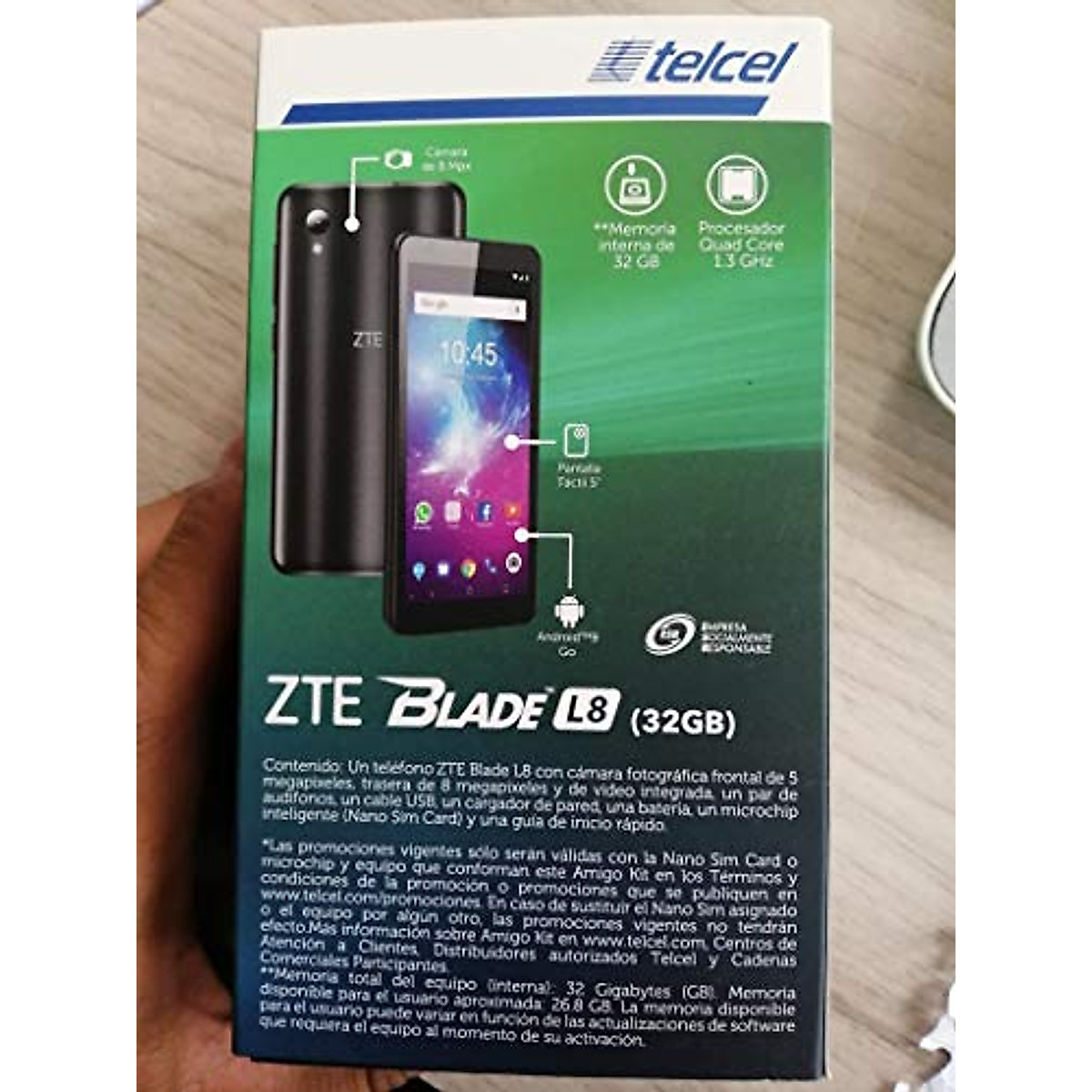 ZTE Blade L8 5" 16GB Android 9.0 Pie Go Edition Factory Unlocked (Black)