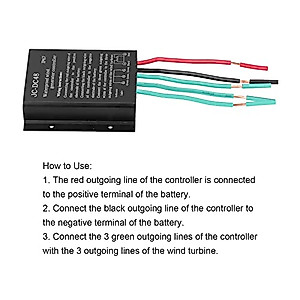 Luqeeg 48V Wind Turbine Controller, Automatic IP67 Waterproof Wind Power Regulator Suitable for 400W Wind Turbine System, Aluminium Alloy Mini Wind Turbine Generator Controller