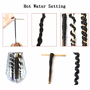 Pre Stretched Braiding Hair 22 Inch 6 Packs Professional Soft Yaki braiding Hair For Braids Hot Water Setting Synthetic Crochet Hair Extensions (22 Inch (Pack of 6), T1B/30/27)