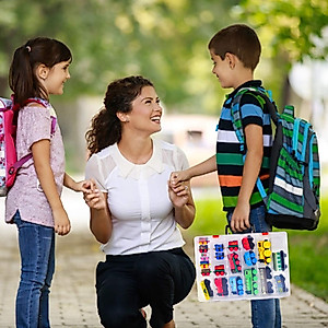 ALCYON Toy Storage Case Compatible with Thomas & Friends MINIS Engines/for Mini Brands Toys Series 1 2 3 4 /for Disney Doorables Collectible Mini Figures/for Mini Mart and More (Box Only)-White