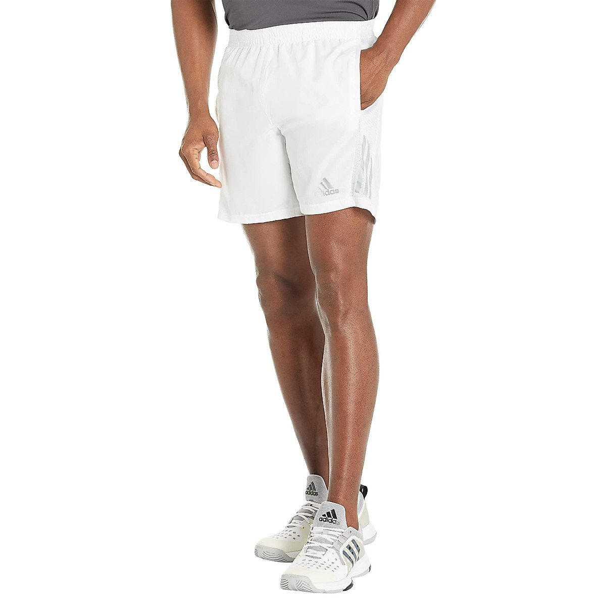 adidas Own The Run 7" Shorts White/Reflective Silver LG 7