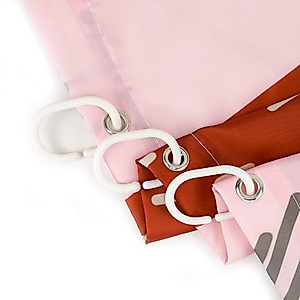 EOBTAIN Green Cactus Shower Curtain Flamingo and Western Succulent Plant with Flower on Pink Shower Curtain for Bathroom Tropical Jungle Polyester Fabric Bath Curtain with 10 Hooks 72x60 inches