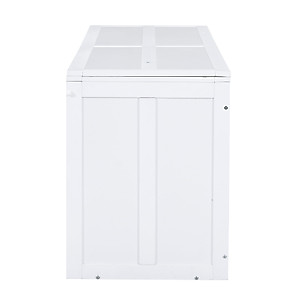 Murphy Bed with Rotable Desk,Queen Size Space-saving Platform Bed Frame with Storage Desk for Bedroom,Easy to Assembly, No Need Spring Box (White)