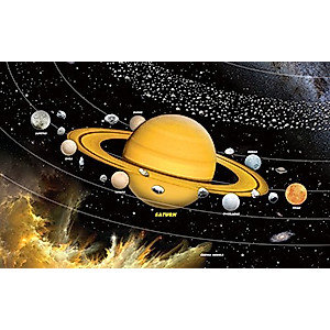 The Solar System Poster - A Comprehensive Map of The Solar System - by SolarQuest The Space-Age Real Estate Game (24 x 36)