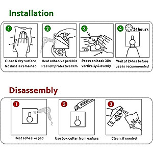 Dehomy Self Adhesive Hook Stick on Wall Door Cabinet Heavy Duty Stainless Steel Tools for Hanging Loofah Washcloth Towel, Coat Clothes, Specialized for Hanging Kitchen, Bathroom, Restroom 4 Pack