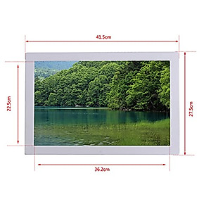 Accessories 22 17 Inch Digital Photo Frame, Elevator Exhibition Shelf Advertising Player, Video Player, Electronic Photo Album (Color : White)