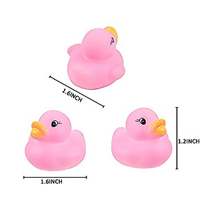 50 Pcs Rubber Ducks Bath Toy, Multicolor Mini Rubber Duck Bulk Float Duck Baby Bath Toy, Shower Birthday Party Christmas Favors Gift (5 Colors)