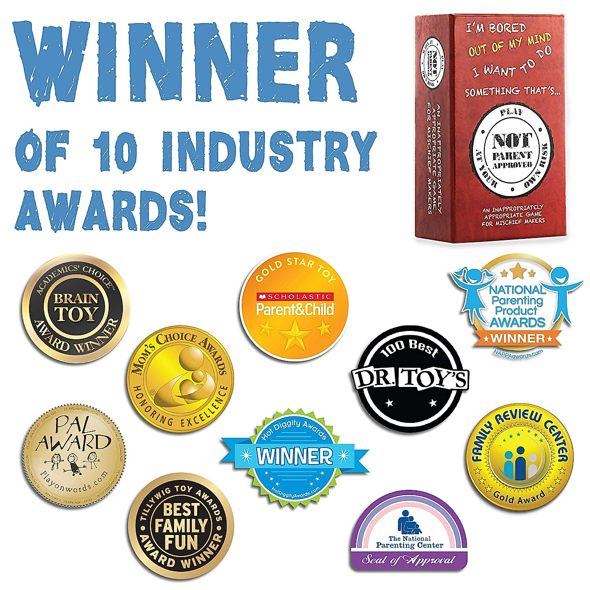 Not Parent Approved: The Original, Hilarious Family Party Game and Expansion Pack #1 Bundle