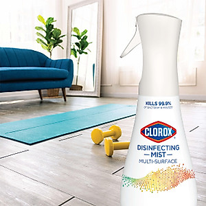 Clorox Disinfecting Mist, Multisurface Cleaner, Lemon and Orange Blossom, Sanitizing Spray & Refill, 16 Ounces