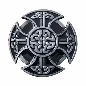 YOQUCOL American Mens Keltic Irish Scottish Celtic Cross Celtic Knot Belt Buckle
