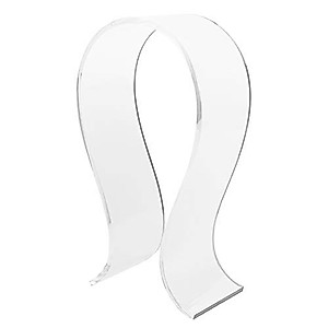 Geekria Clear Omega Headphone Stand for On-Ear Headphone, Gaming Headset Stand, Desk Display Hanger, Compatible with Bose, Marshall, Jabra, JBL, ATH, Sony, AKG, Sennheiser Headset (Clear)