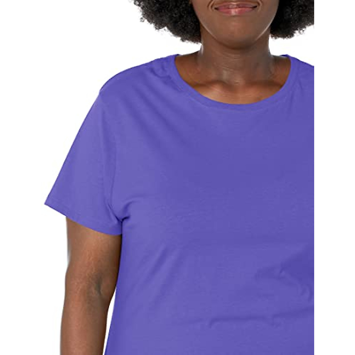 Just My Size Plus-Size Pure Cotton Jersey T-Shirt, Wide Classic Crewneck Tee for Women