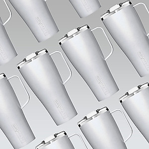 BrüMate Toddy XL - 32oz 100% Leak Proof Insulated Coffee Mug with Handle & Lid - Stainless Steel Coffee Travel Mug - Double Walled Coffee Cup (Glitter White)