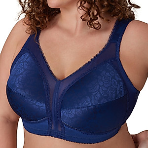 PLAYTEX Womens 18 Hour Comfort-strap Wireless Bra, Full-coverage With 4-way Trusupport, Single & 2-pack Bras, Sailor Blue, 42DDD US