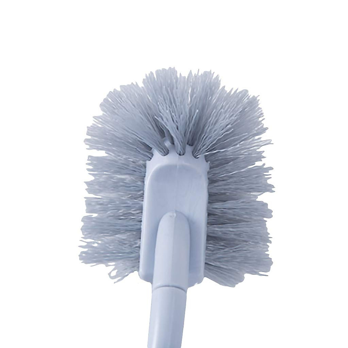 Toilet Bowl Brush and Holder, Covered Bathroom Toilet Brush, Bathroom Deep Cleaning Toilet Cleaner Scrubber Under Rim with Curved Bristle, Space Saving, Deep Cleaning Brush for Toilet (Blue)