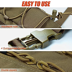 FEIWOOD GEAR Chest Pack Tactical Chest Bag with Concealed Pistol Holster for Hunting Shooting Fishing Camping