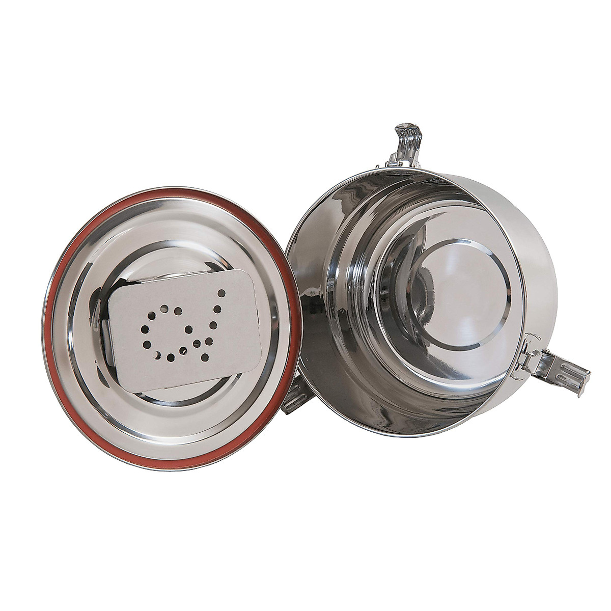 CVault 4 Liter Airtight Humidor Storage Container for Herbs, Weed, Spices, Food - Stainless Steel Harvest Container w/ Humidity Pack