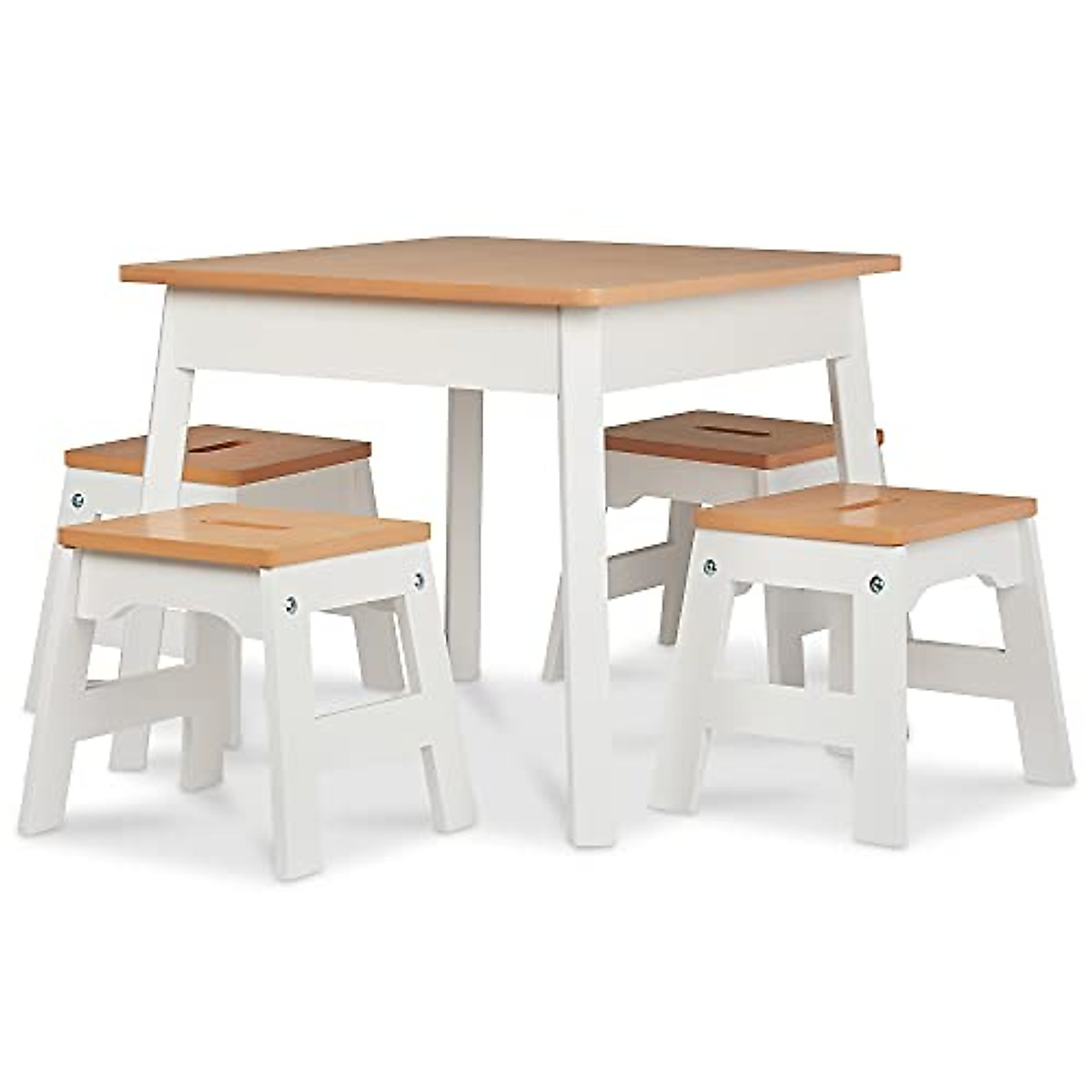 Melissa & Doug Wooden Square Table (White/Natural)
