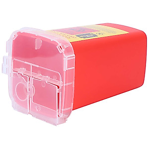 Blade Dispenser Case Razor Blade Disposal Case Barber Shop Storage Bank Container for Used Red