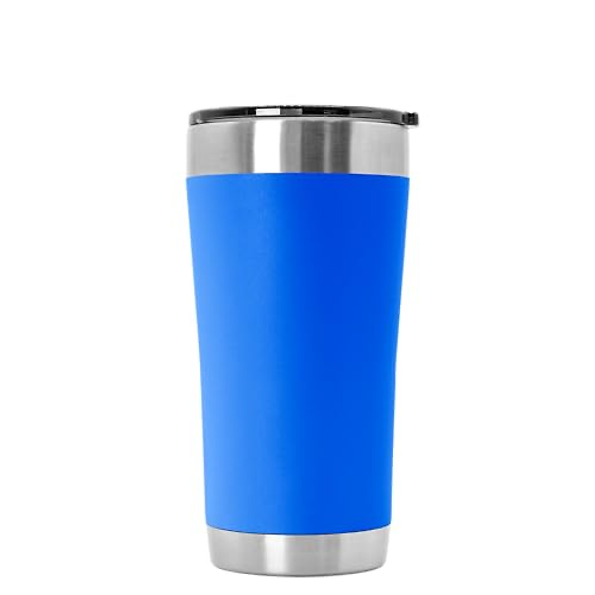Tempercraft 20 oz Vacuum Insulated Tumbler w/Lid and Laser Engraved Customization Options - Stainless Steel, Double-Walled Travel Mug (Blue)