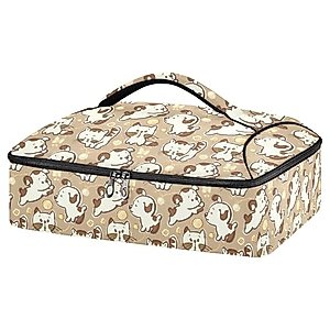 Kcldeci Insulated Thermal Food Carrier Insulated Casserole Carrier for Hot or Cold Food,Puppies and Kittens Insulated Tote Bag for Potluck Cookouts Parties Picnic,Lasagna Lugger