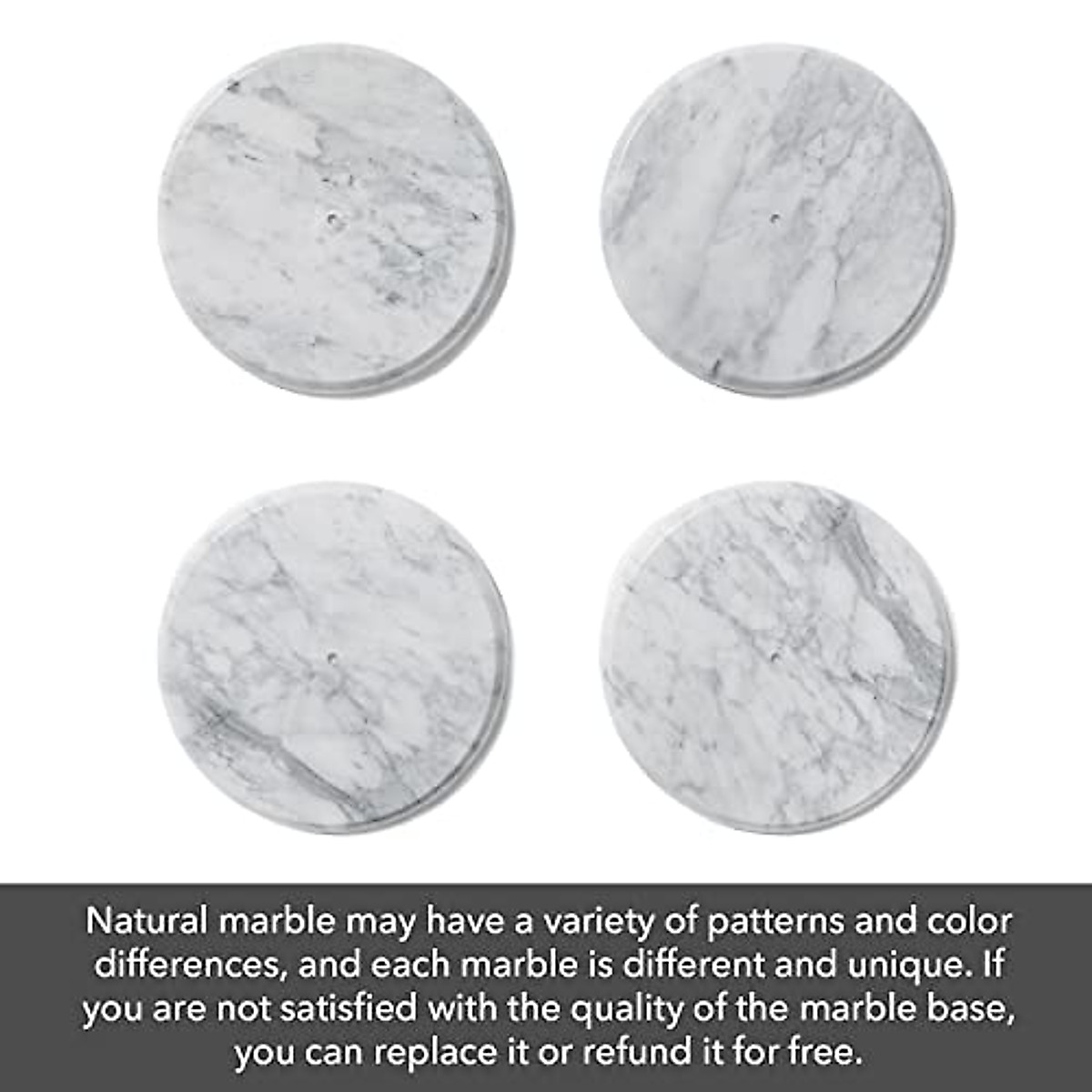 Susswiff Paper Towel Holder Countertop with Natural Marble Base, Kitchen Roll Holder, Standing Paper Towel Dispenser for Standard or Jumbo-Sized Rolls, Matte Black