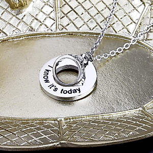 MAOFAED Musical Theatre Necklace I know Its Today Drama Performer Gift Musical Lover Gift Drama Teacher Gift (i know it today)