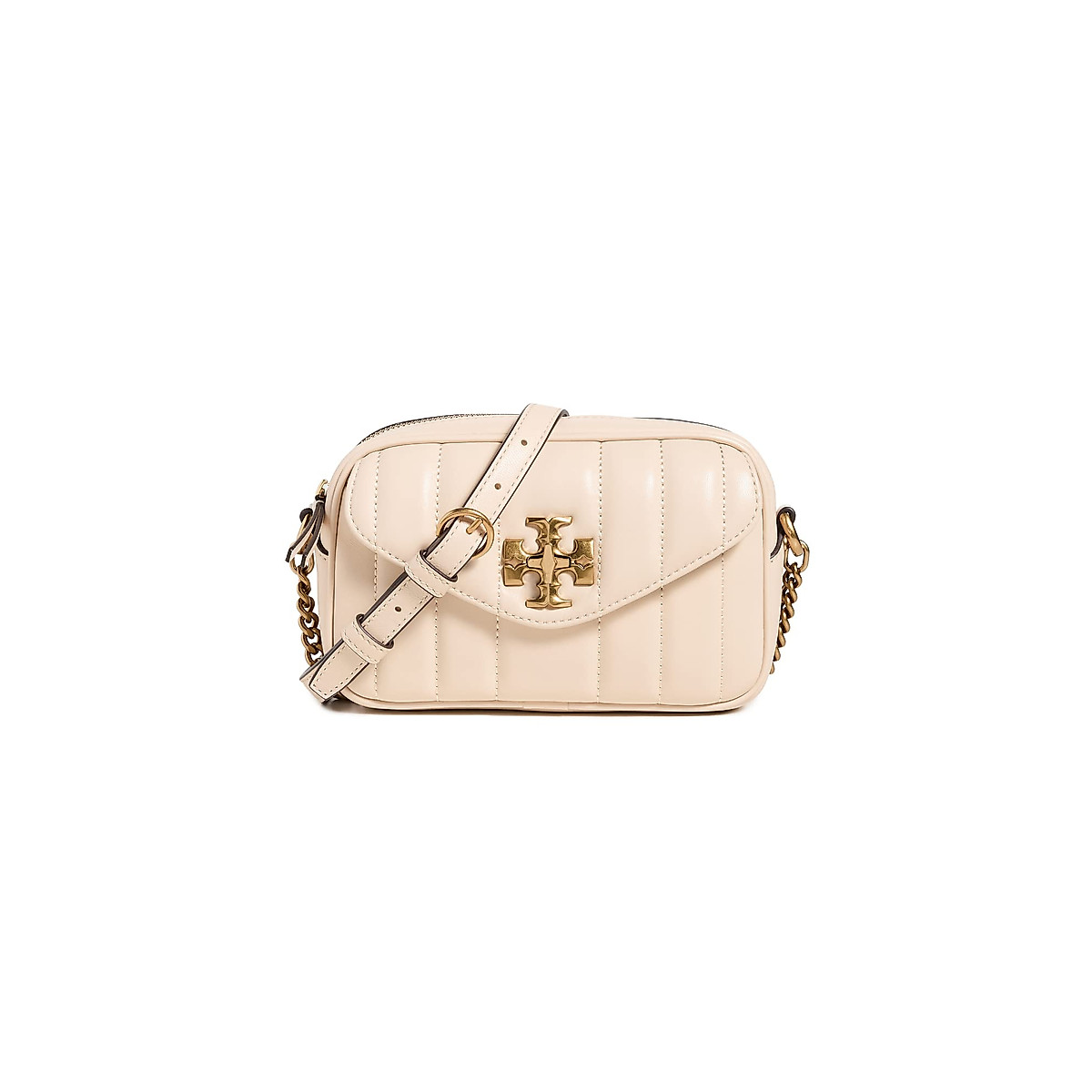 Tory Burch Women's Kira Mini Camera Bag, Brie, Off White, One Size