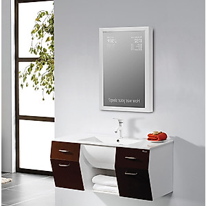 Vilros Magic Mirror V4-2 Way Mirror with Internal LCD Screen for Smart Mirrors Projects-Great for Raspberry Pi (White)