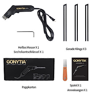 GONYTIA GT-1 Hot Knife Foam Cutter Pro Styrofoam Cutting Tool Kit Electric Hot Knife heat cutter with 3 Blades & Accessories