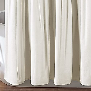 Lush Decor Linen Button Shower Curtain, 72" x 72"