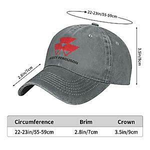 Massey Ferguson Classic Cowboy Hat Adjustable Baseball Cap Unisex Casual Sports Hat Gray